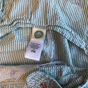 Little Me | Bottoms | Adorable Little Me Turtle Seersucker Romper 9m ...